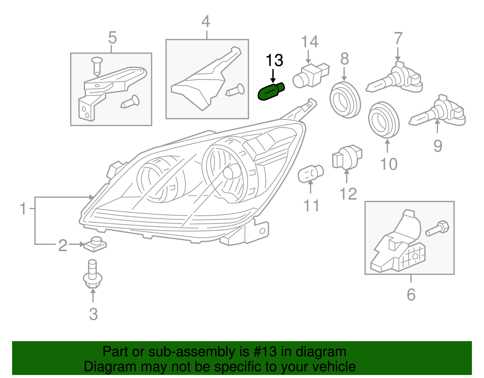 OEM 2005-2013 Honda Park Lamp Bulb 34351-SJA-003 | Honda Automotive Parts