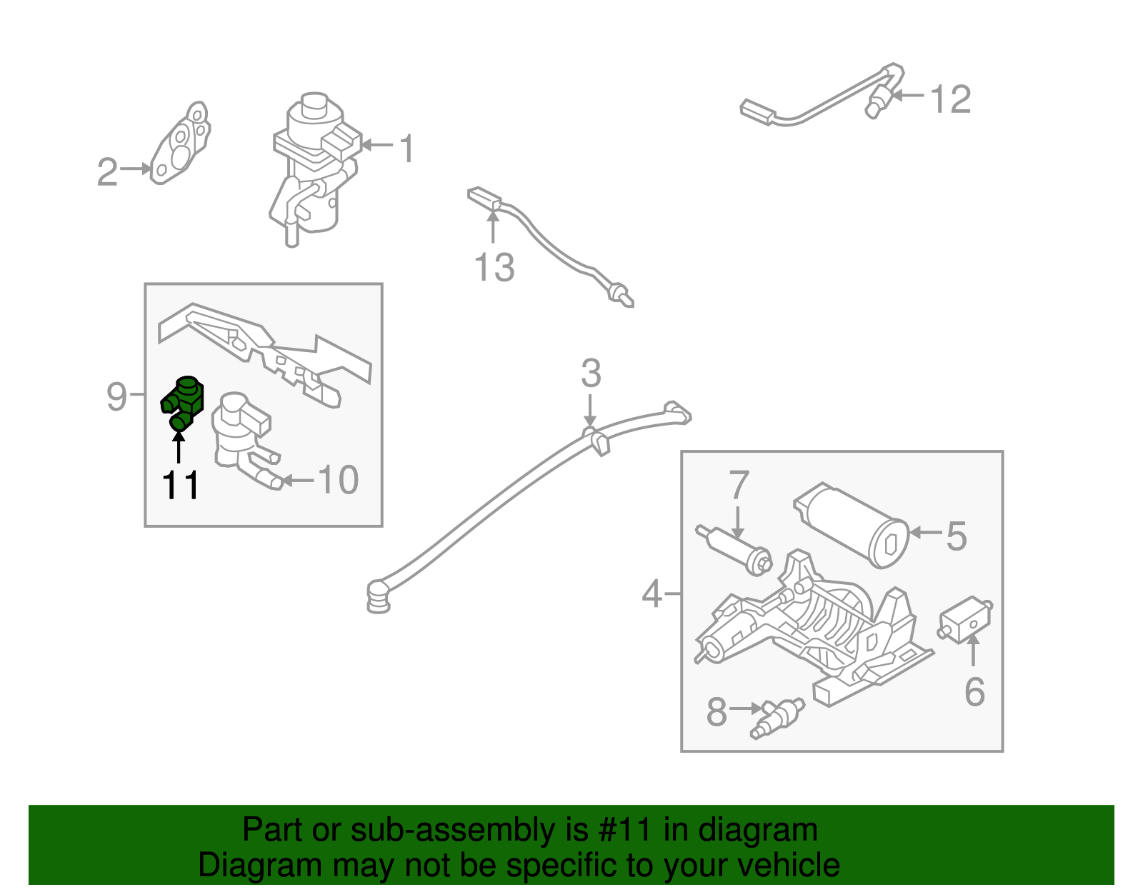 Genuine OEM Ford Part - Solenoid Valve 6L3Z-9H465-B | Genuine OEM Ford ...