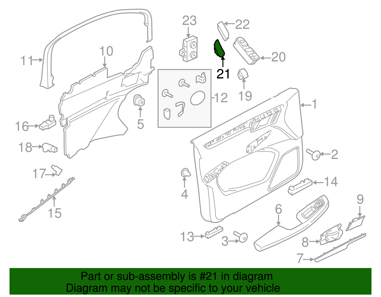 95B-962-126-B - High-Quality Door Lock Switch for 2015-2024 Porsche ...