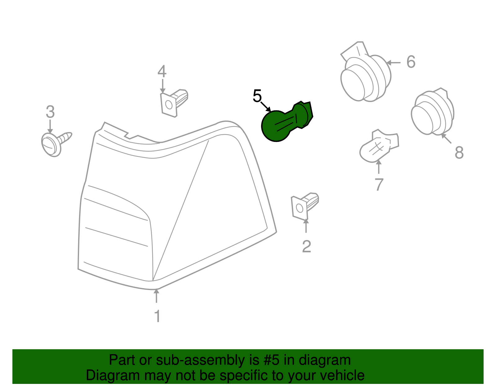 2009-2025 Ford Stop Lamp Bulb 9T4Z-13466-A | TascaParts.com