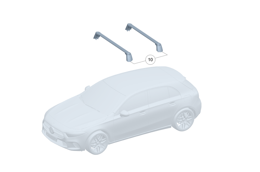 2017-2021 Mercedes-Benz Basic Carrier Bars, Alustyle Quickfix 253-890 ...
