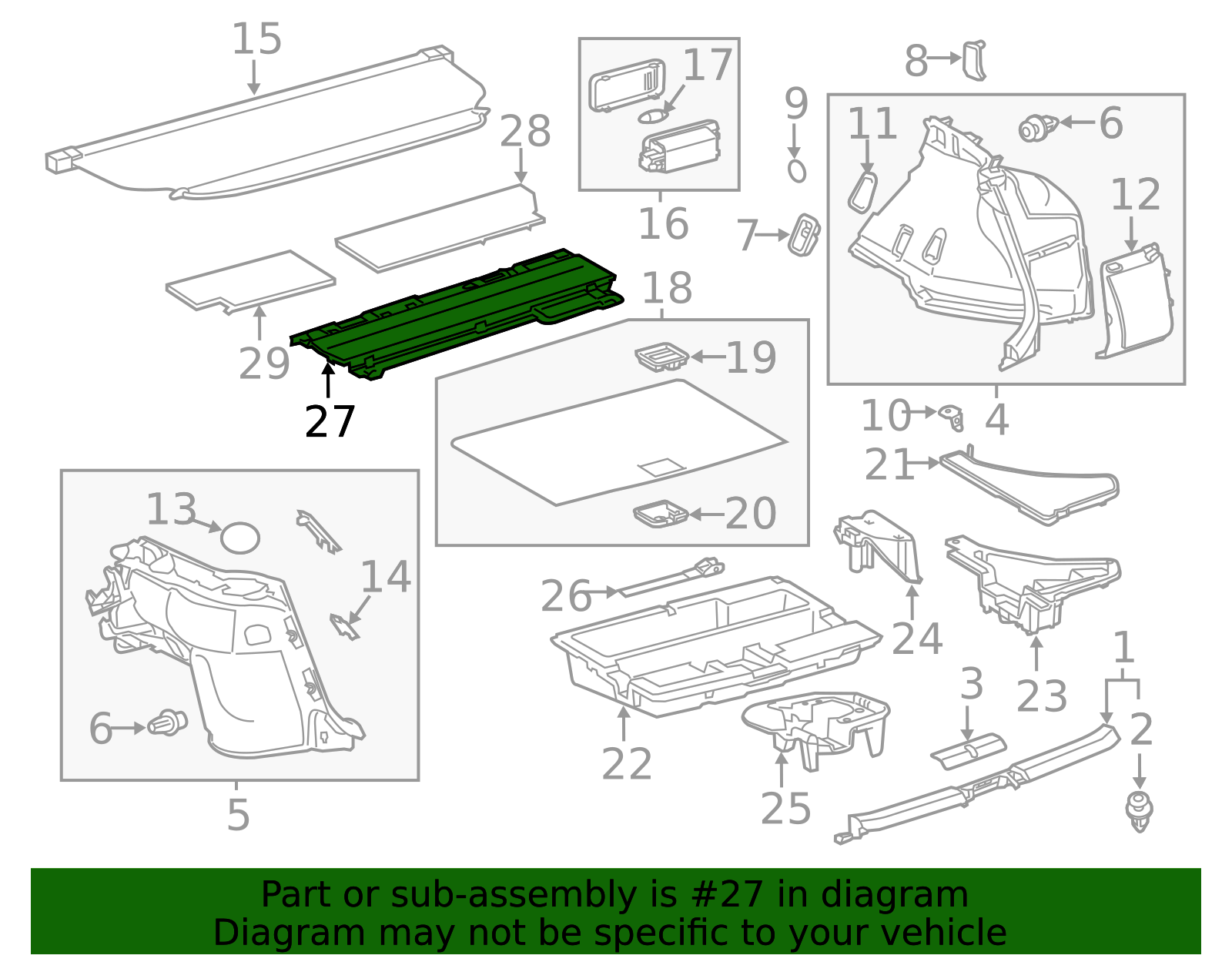 58415-76010-C0 - Compartment Trim - 2011-2017 Lexus CT200h | My L Parts