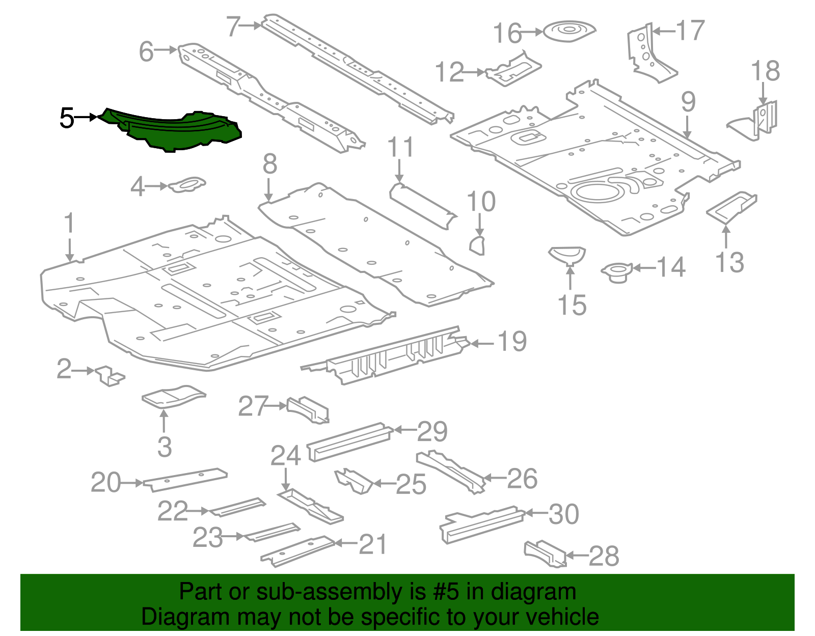 58115-0E040 - Reinforced Panel - 2010-2019 Toyota Highlander | Lithia ...