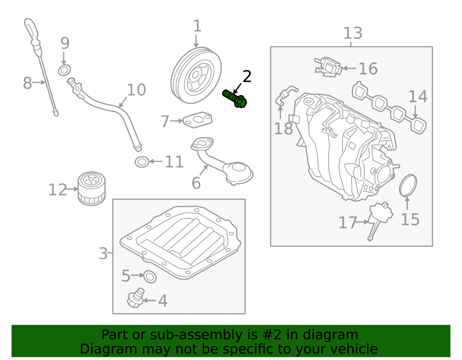 23127-2B700 - Crankshaft Pulley Bolt 2010-2024 Kia | Kia.Parts Store