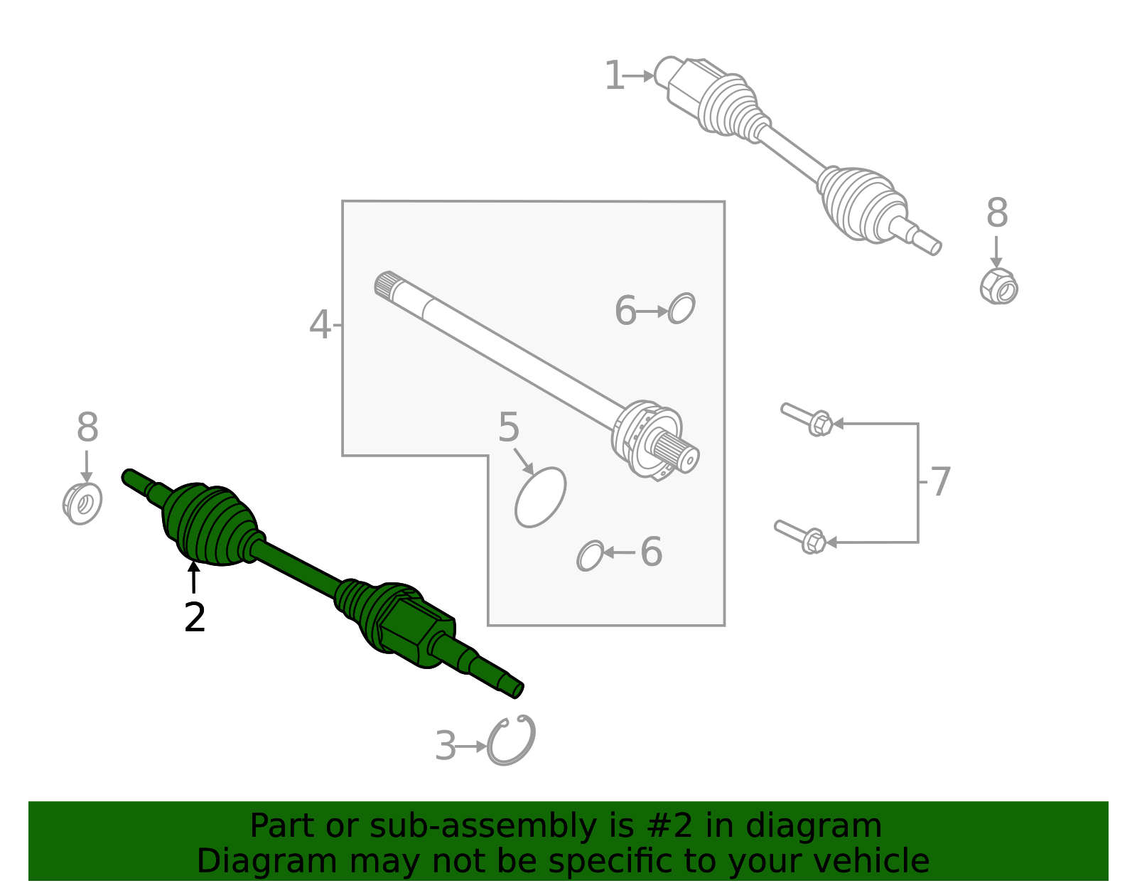 2020-2025 Ford | Axle Assembly | LX6Z-3B437-B | Walls' Ford Parts