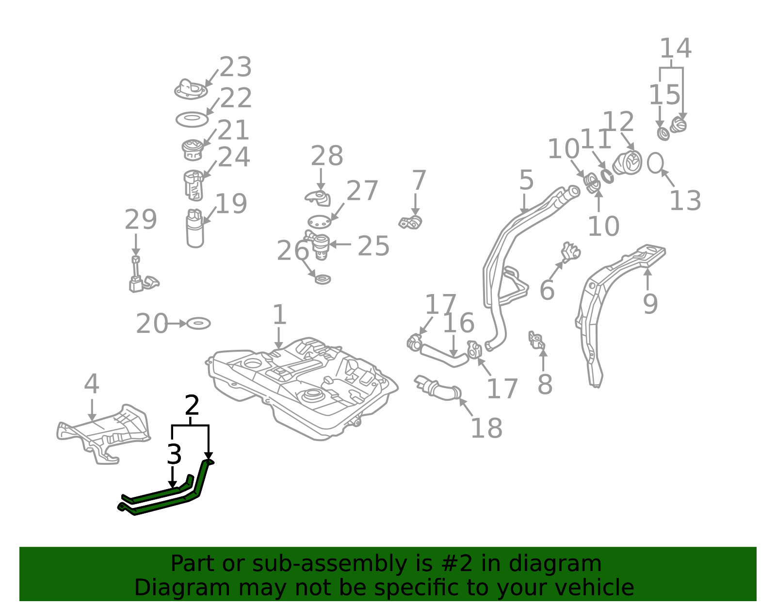 2003-2005 Toyota Matrix 2003-2005 Toyota Matrix - Fuel Tank Mount Strap ...