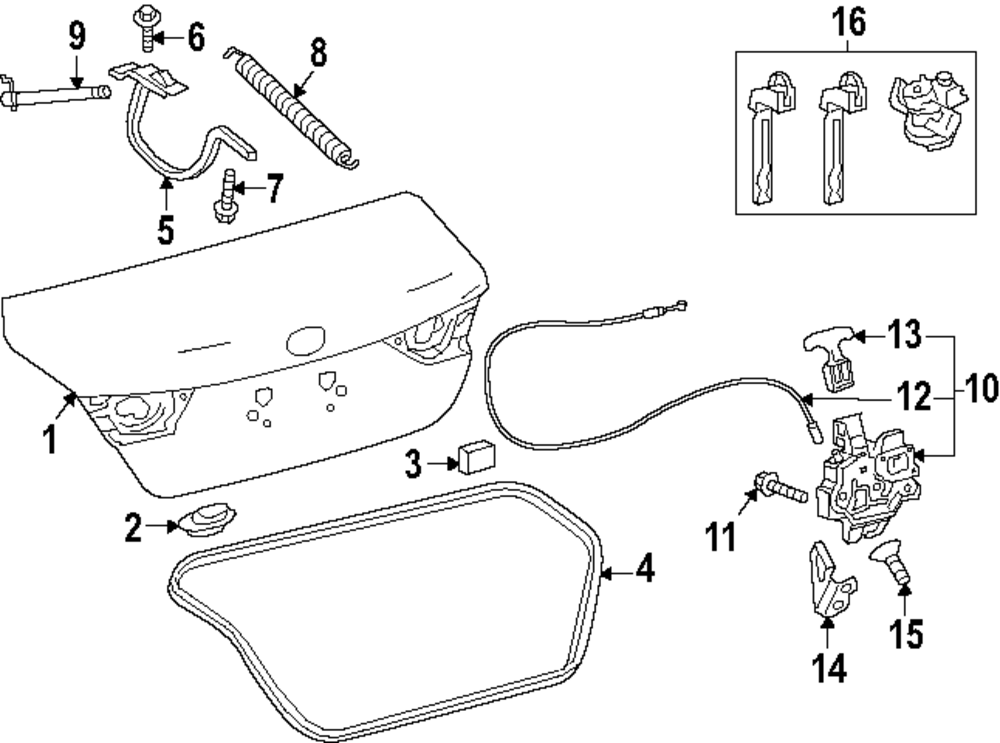 2025 Toyota Camry Trunk Lid 64401-AQ030 | Toyota Parts Center