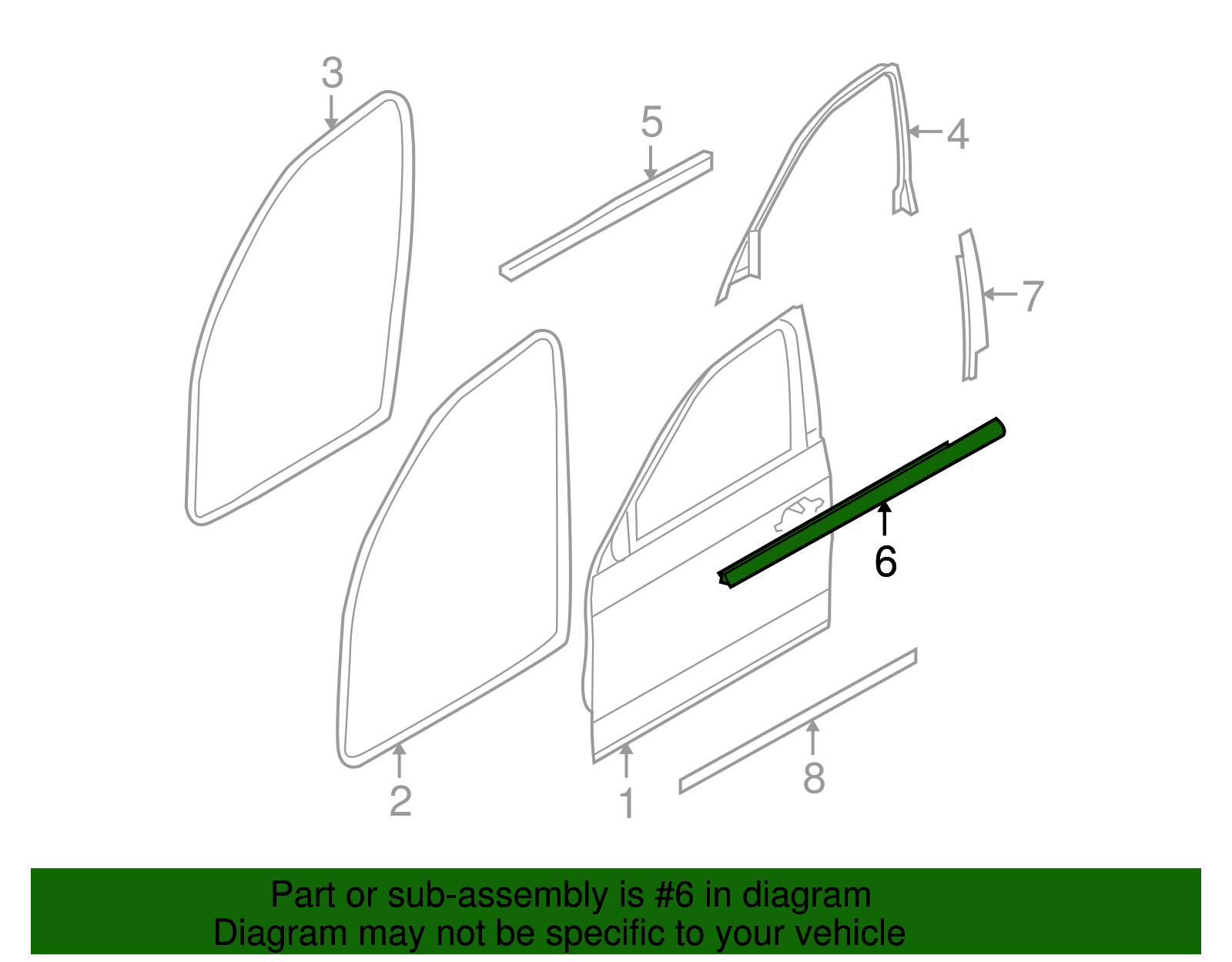 51-33-7-060-235 - Belt Molding - 2006-2012 BMW | BMW Parts Exchange