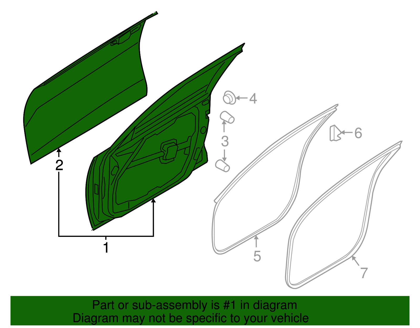76003-D4000P - Door Shell 2016-2020 Kia Optima | Kia.Parts Store