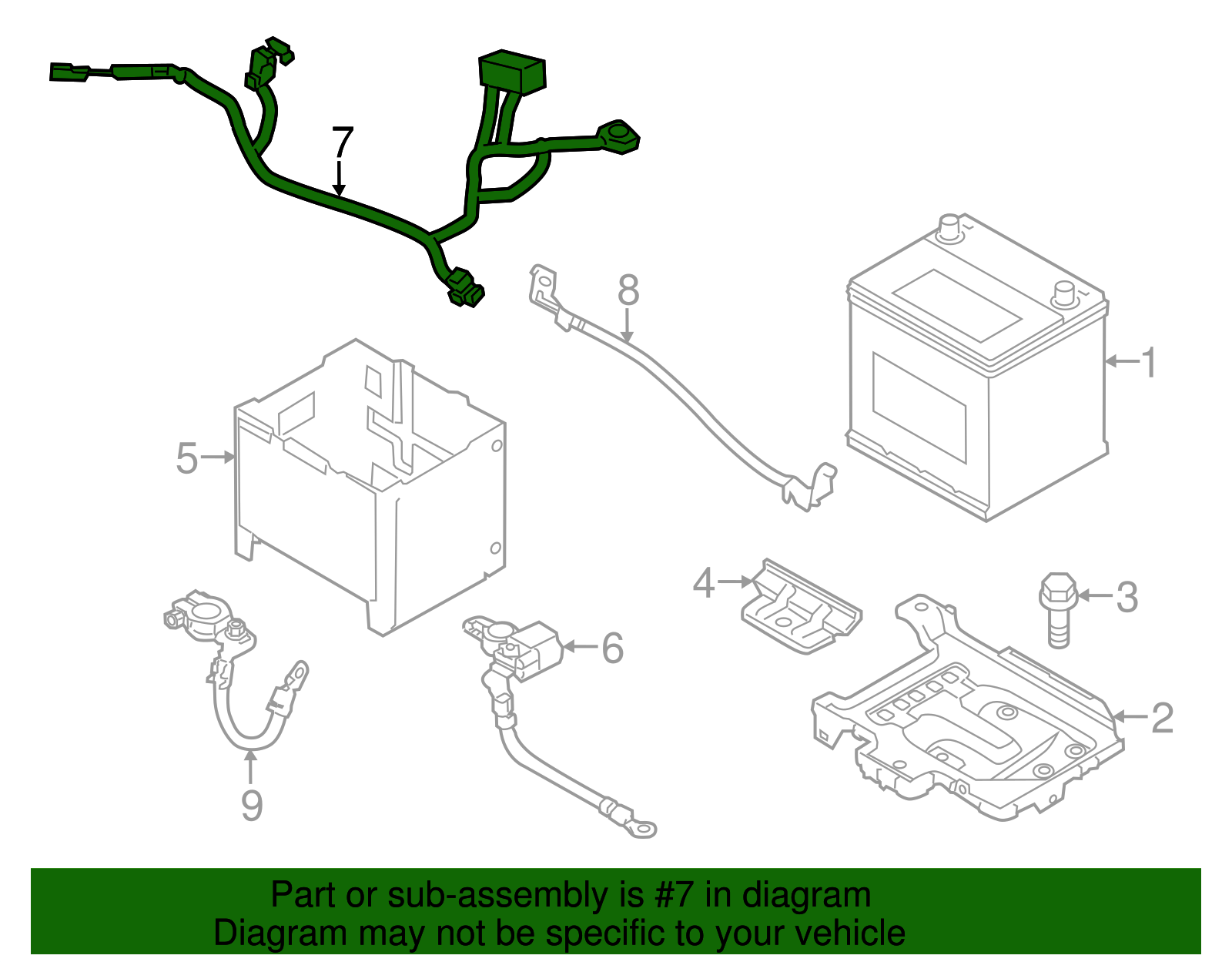 Hyundai - 91850-3X160 - Battery Cable - 2011-2013 Hyundai | OEM Hyundai ...