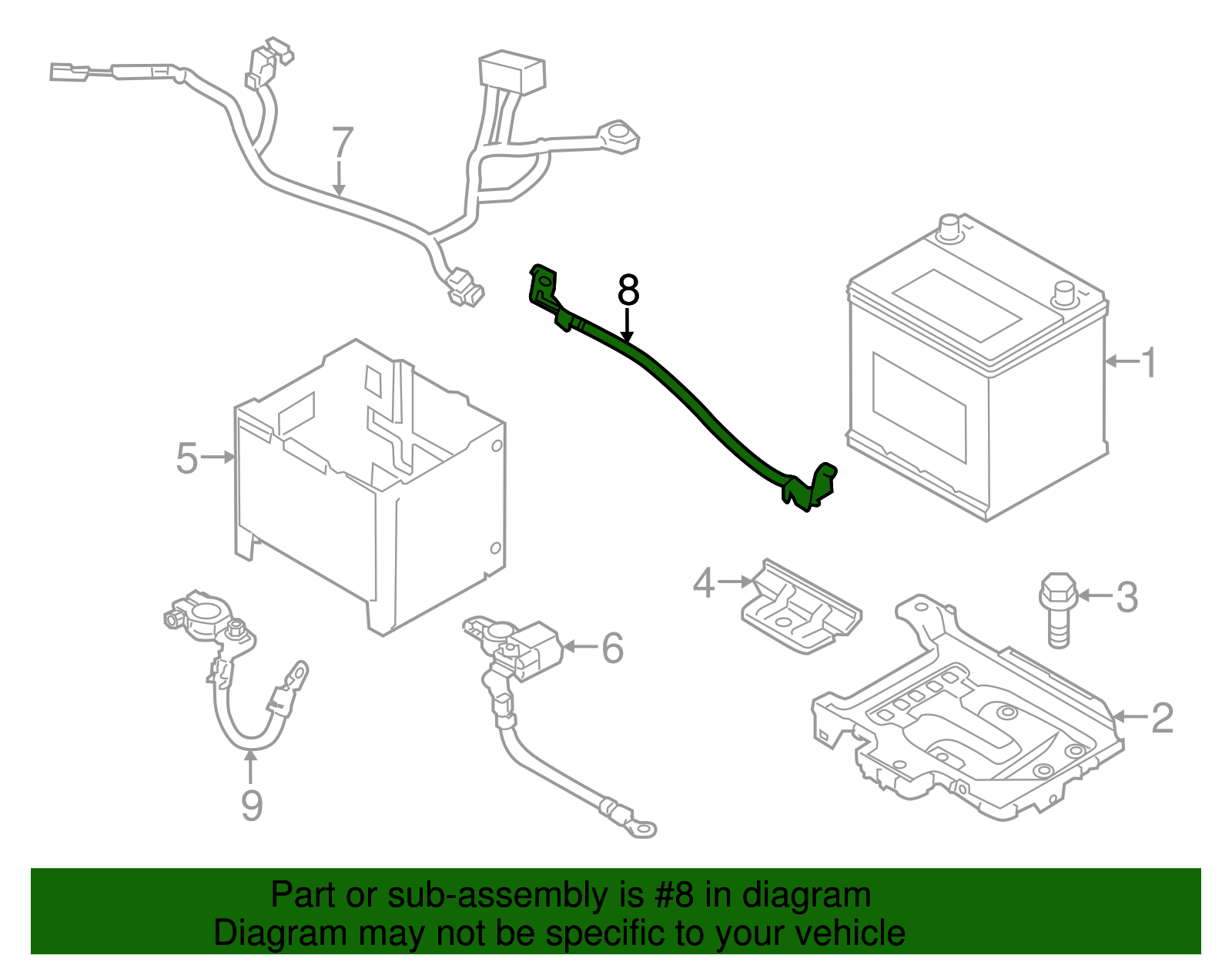 91861-3X020 - High-Quality Battery Ground Strap for 2011-2013 Hyundai ...