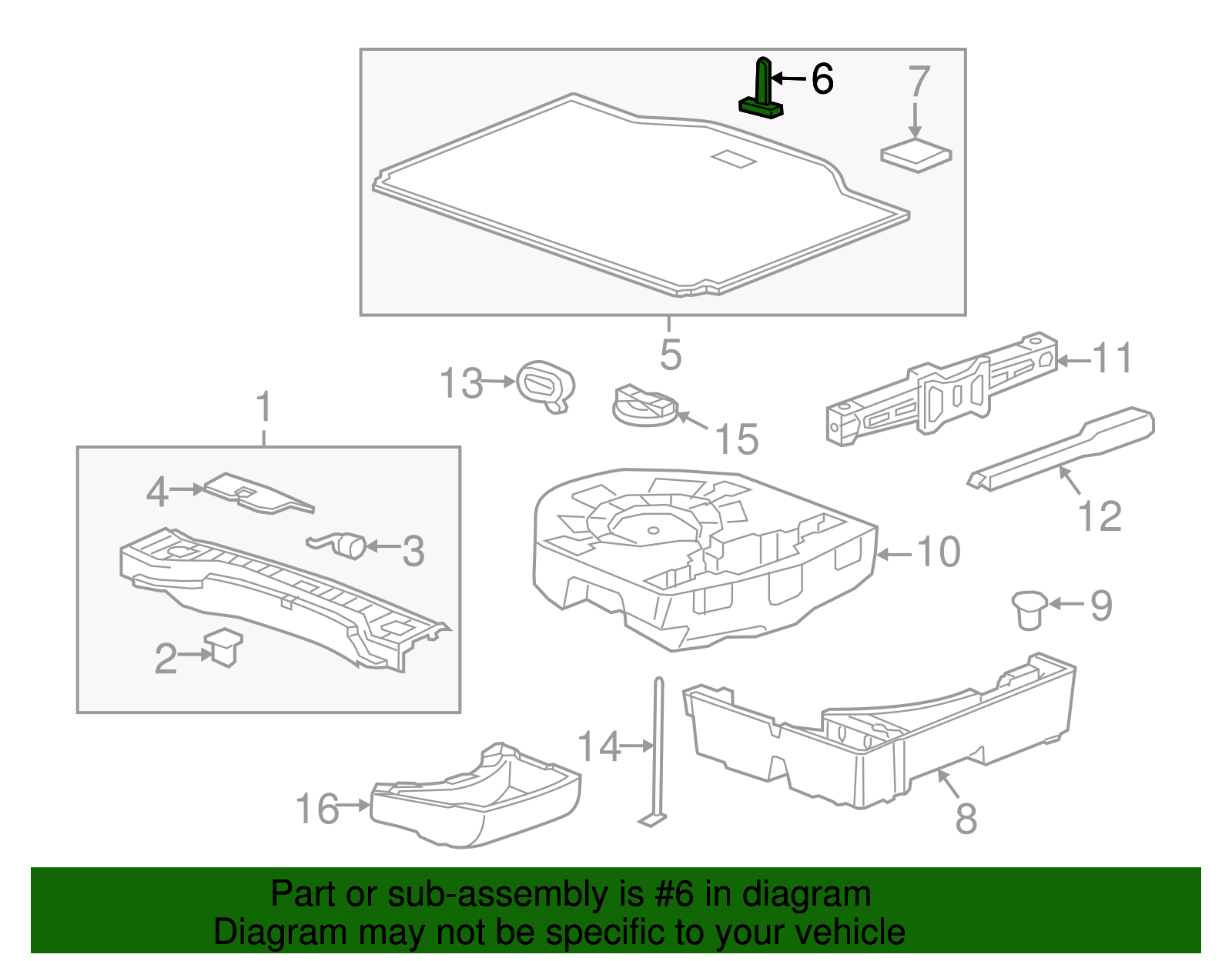 95259821 - 2015-2022 Chevrolet Trax - Jet Black Rear Compartment Floor ...