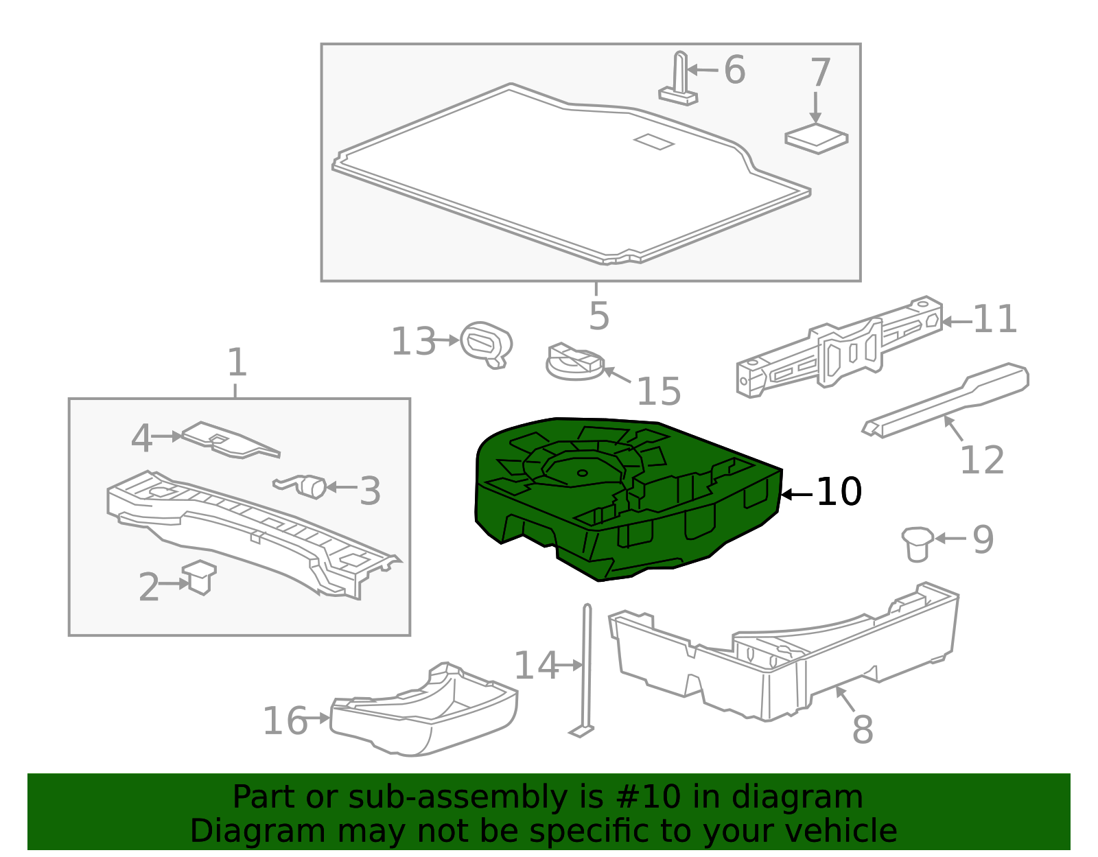 2015-2022 Chevrolet Trax Jack Stowage Container 95437620 GM ...