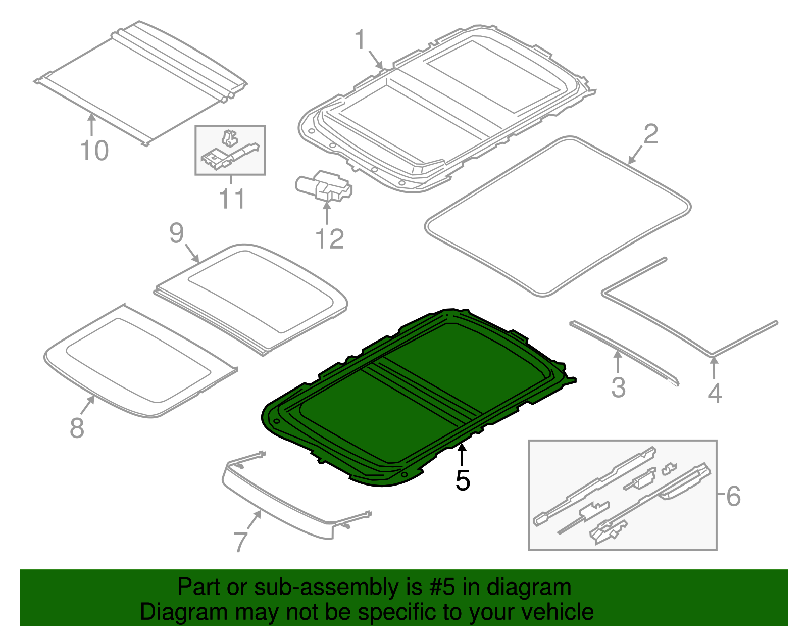 54-10-7-379-616 - High-Quality Sunroof Frame for 2014-2024 Mini ...