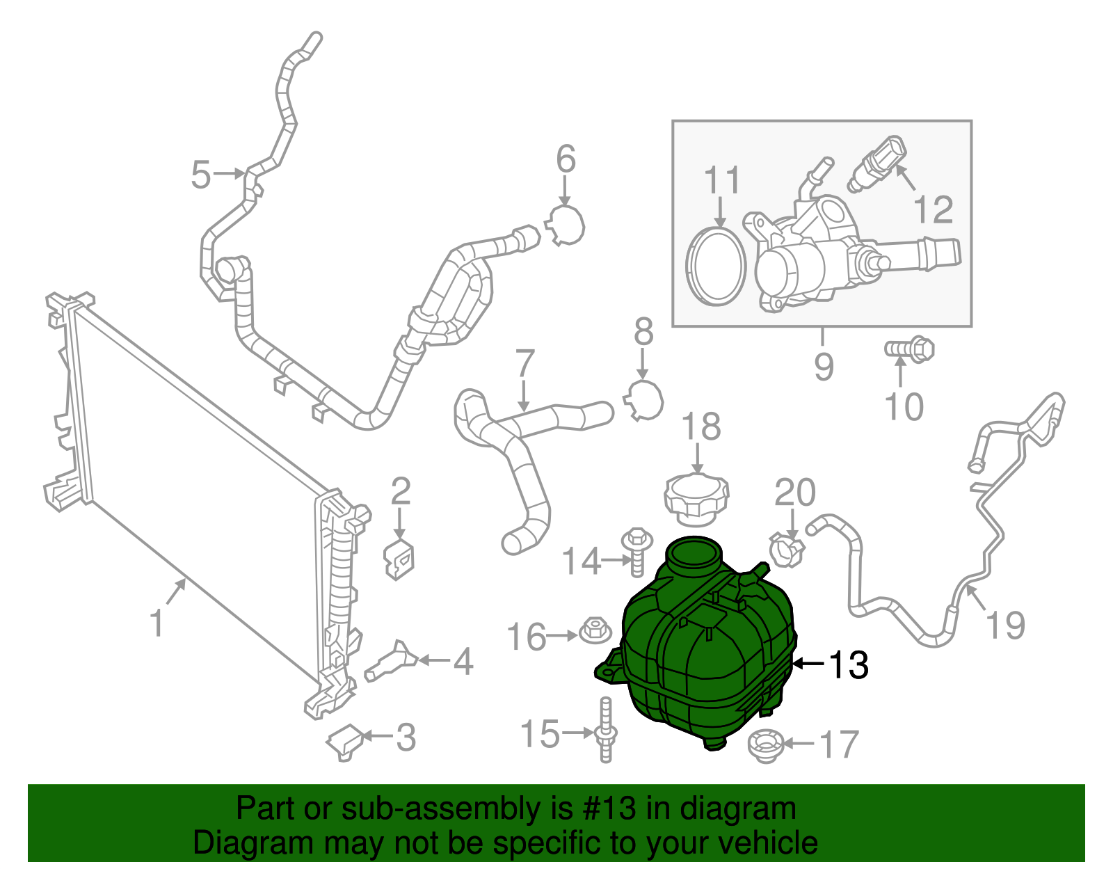 2014-2018 Mopar Reservoir Tank 68102155AD | Mopar Parts Canada