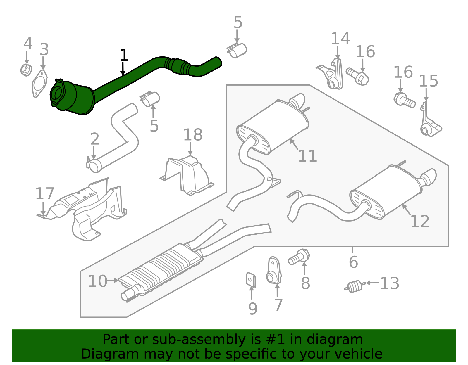 2018-2023 Ford Mustang Catalytic Converter JR3Z-5E212-A | OEM Parts Online