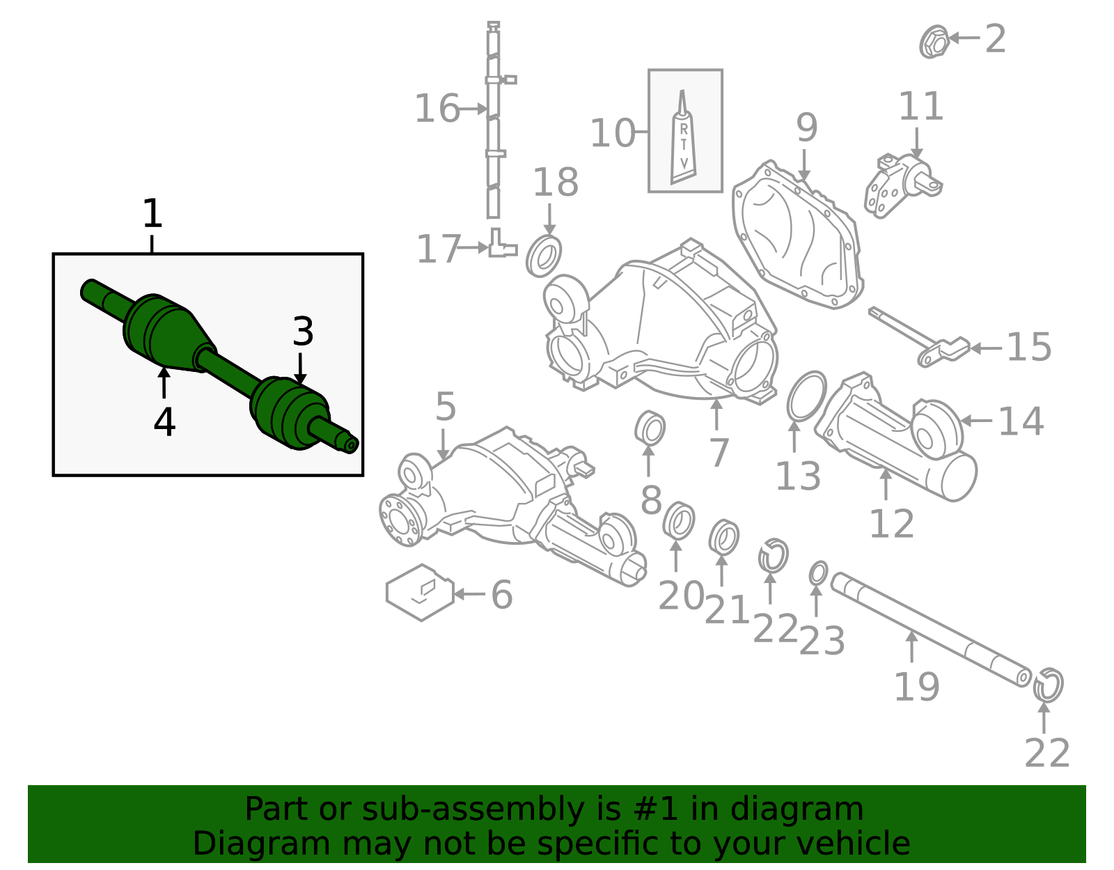 Axle Assembly 52104591AB | Mopar Parts Canada