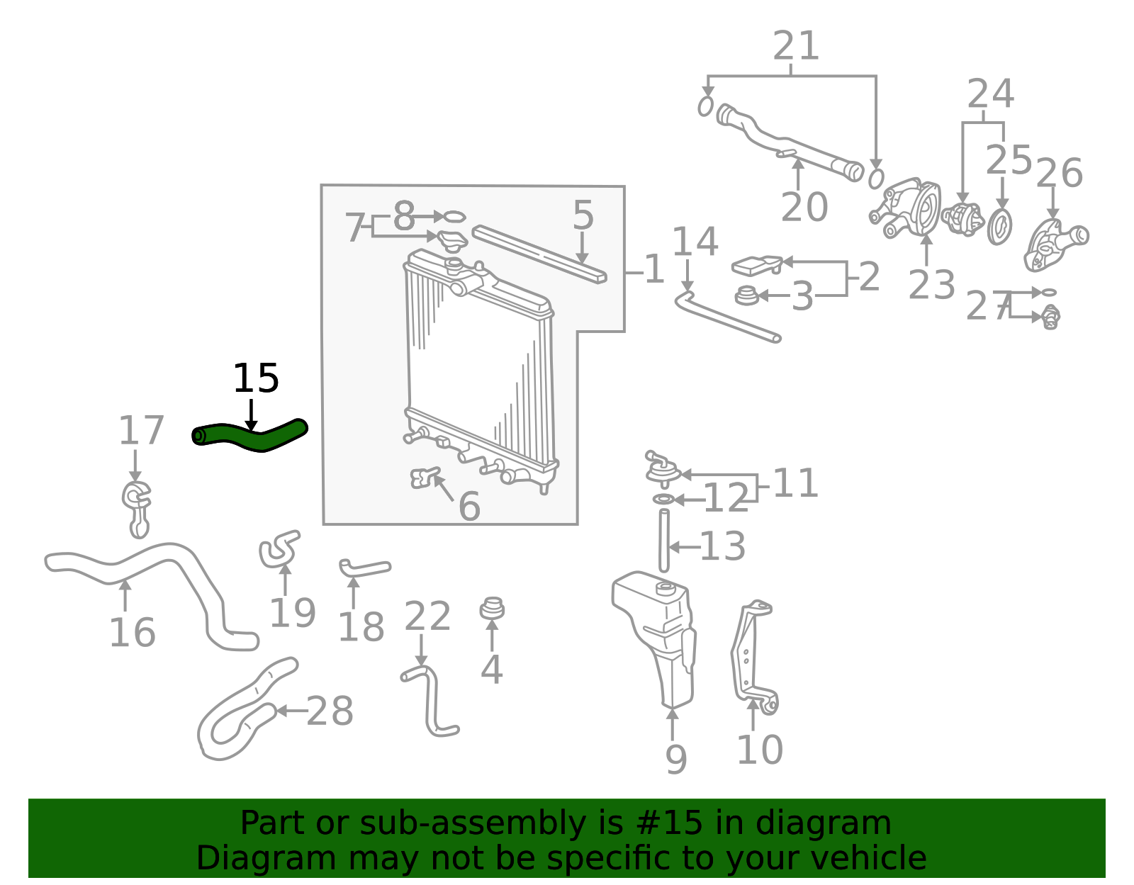 19501-P08-000 - Radiator Coolant Hose 1992-2000 Honda | Honda Parts Online