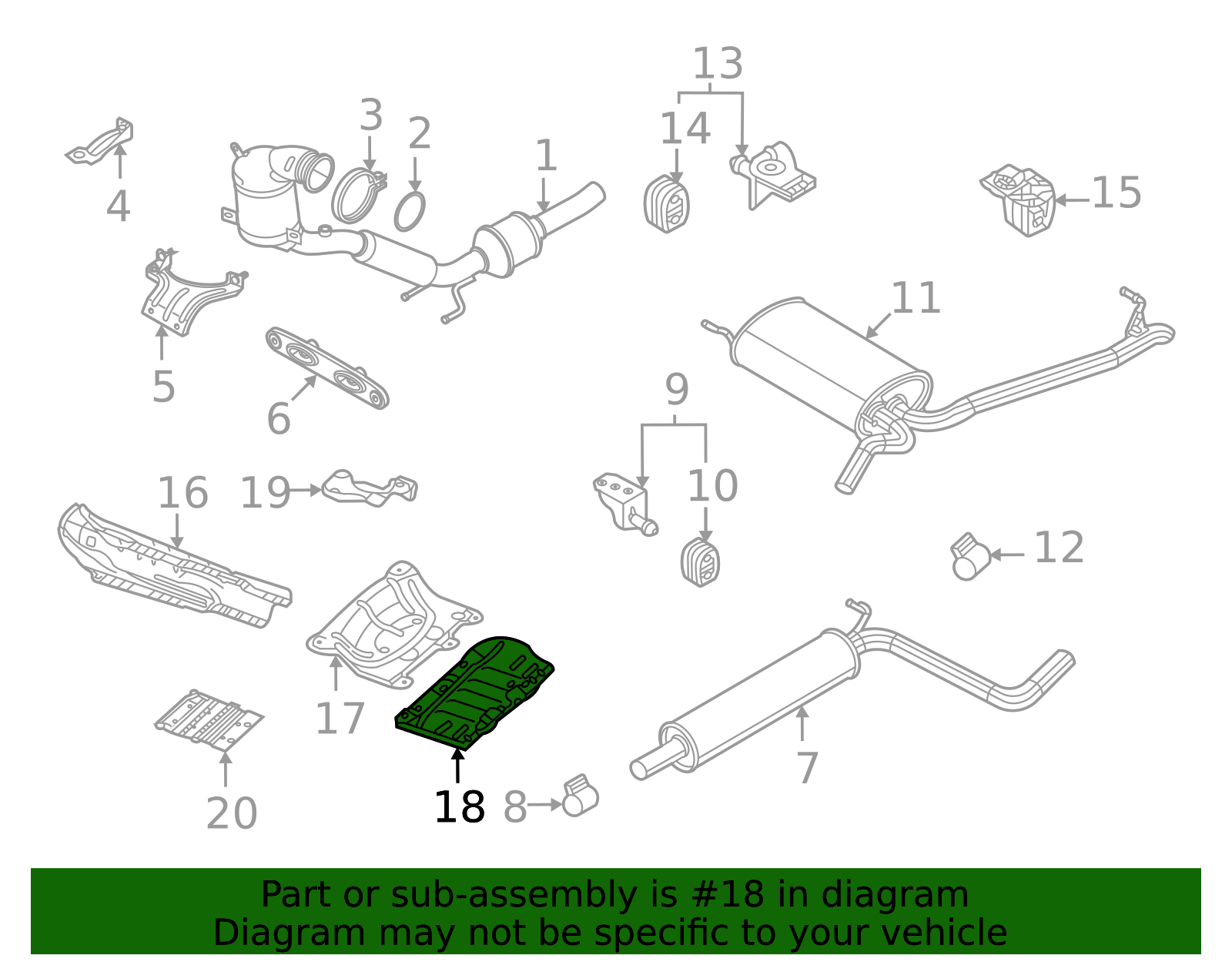 2022-2024 Volkswagen Taos Rear Shield 2GJ-825-205-A | VW Direct Auto Parts