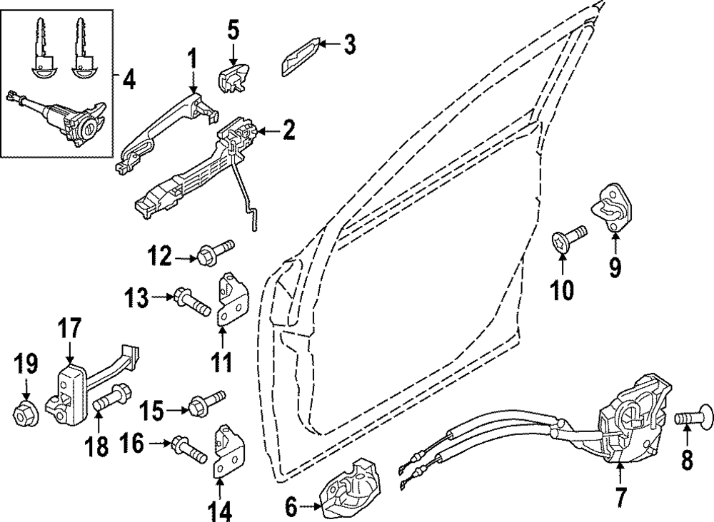2023-2025 Mazda CX-50 Cylinder & Keys vay076220a | TascaParts.com