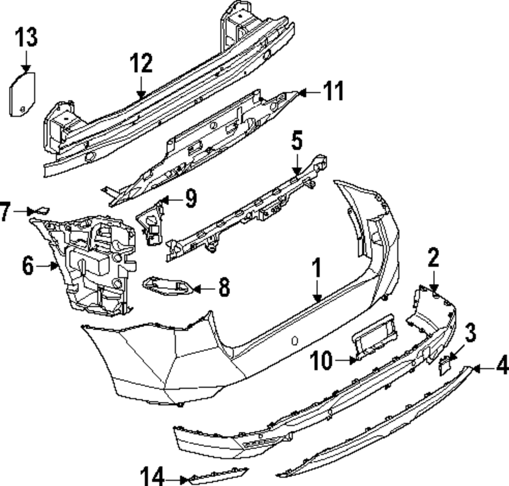 Genuine BMW 51-12-5-A29-2D8 | Bumper Cover Support Rail | FREE Shipping ...