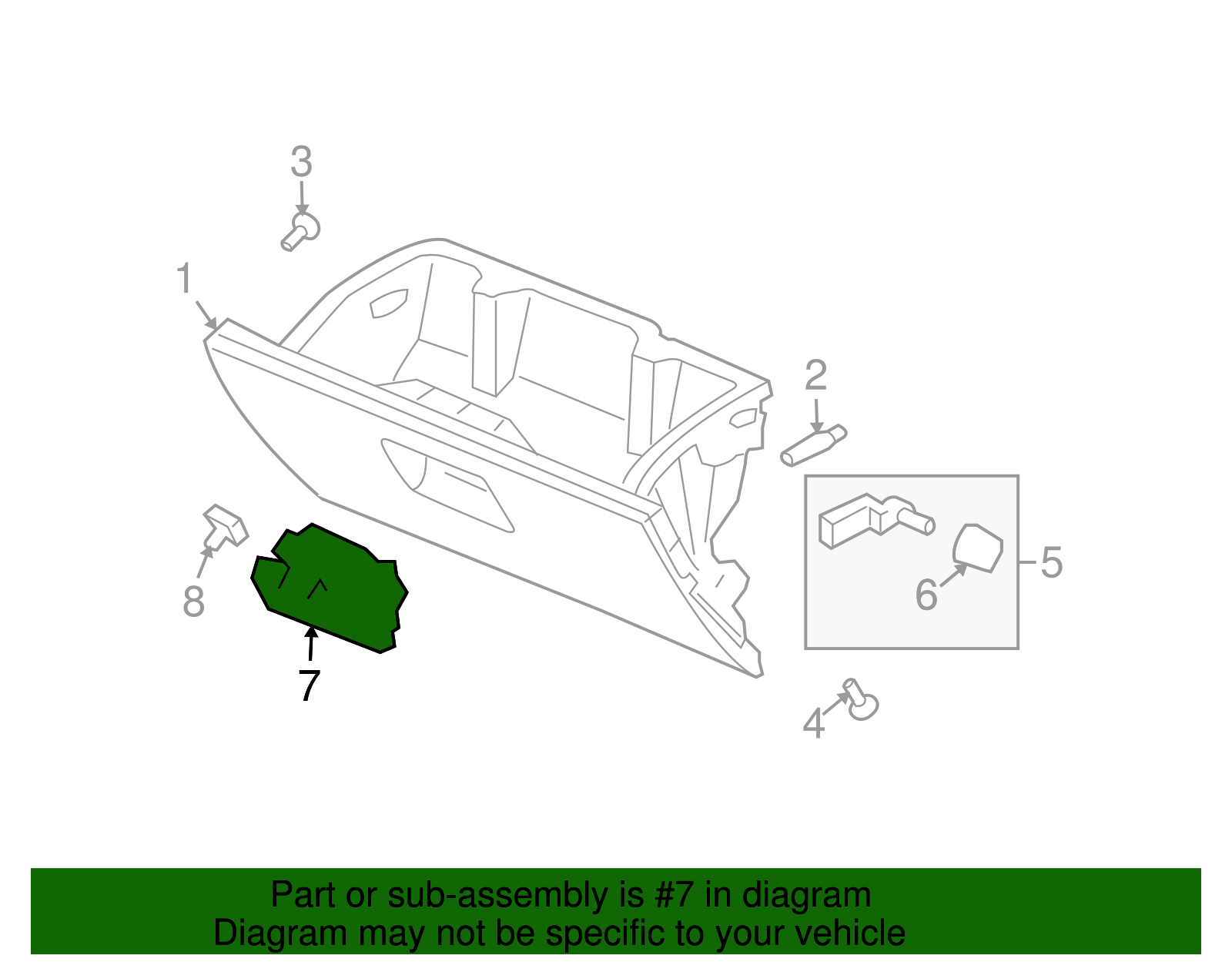 77540-S9A-G01ZA - Lock Assembly Glove Box *NH167L* (Graphite Black ...