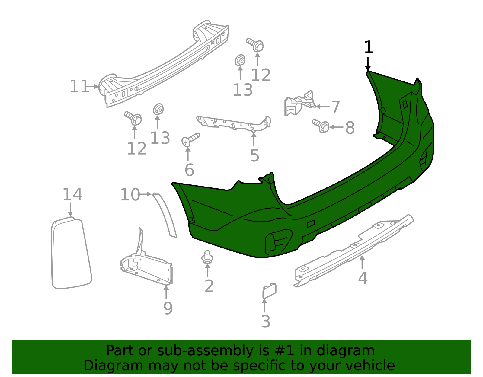 2023-2025 Subaru Outback Bumper Cover 57704AN36B | Subaru Parts Store