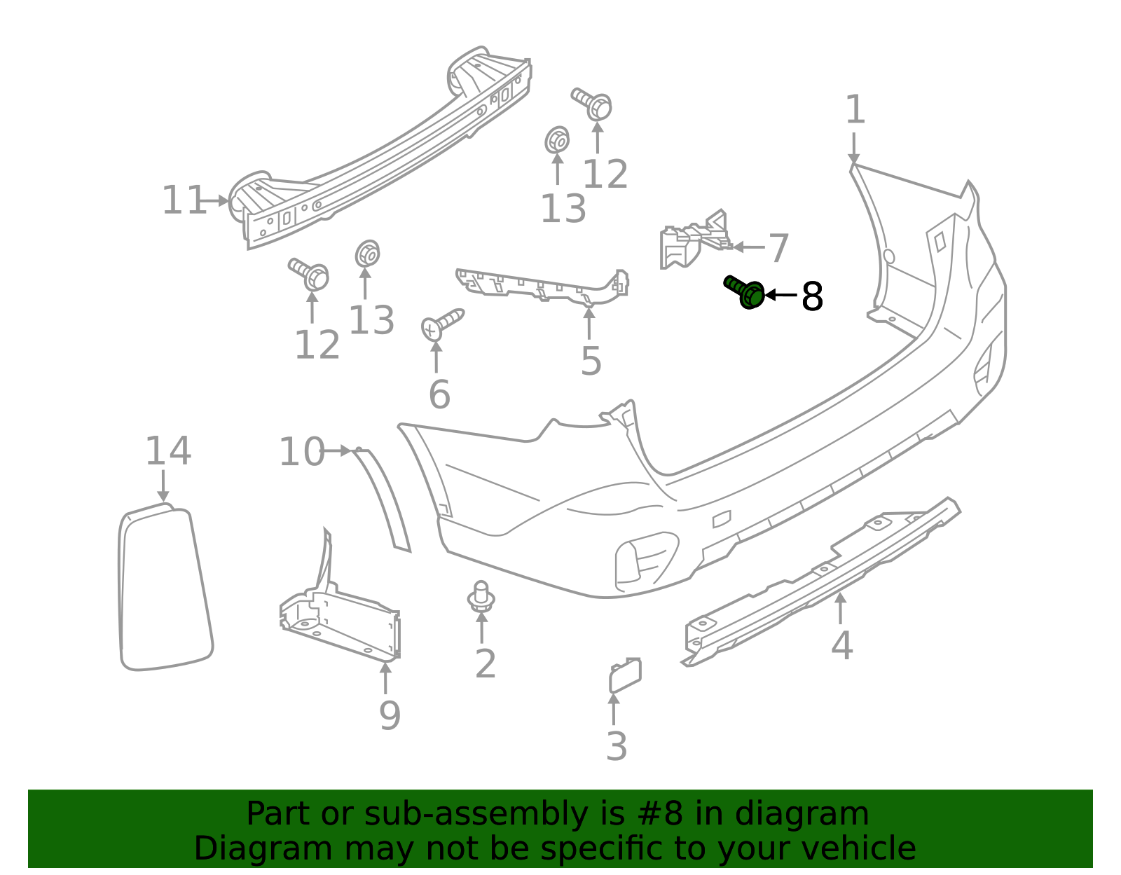 901000344 - Center Bracket Bolt - 2009-2021 Subaru | World OEM Parts Subaru