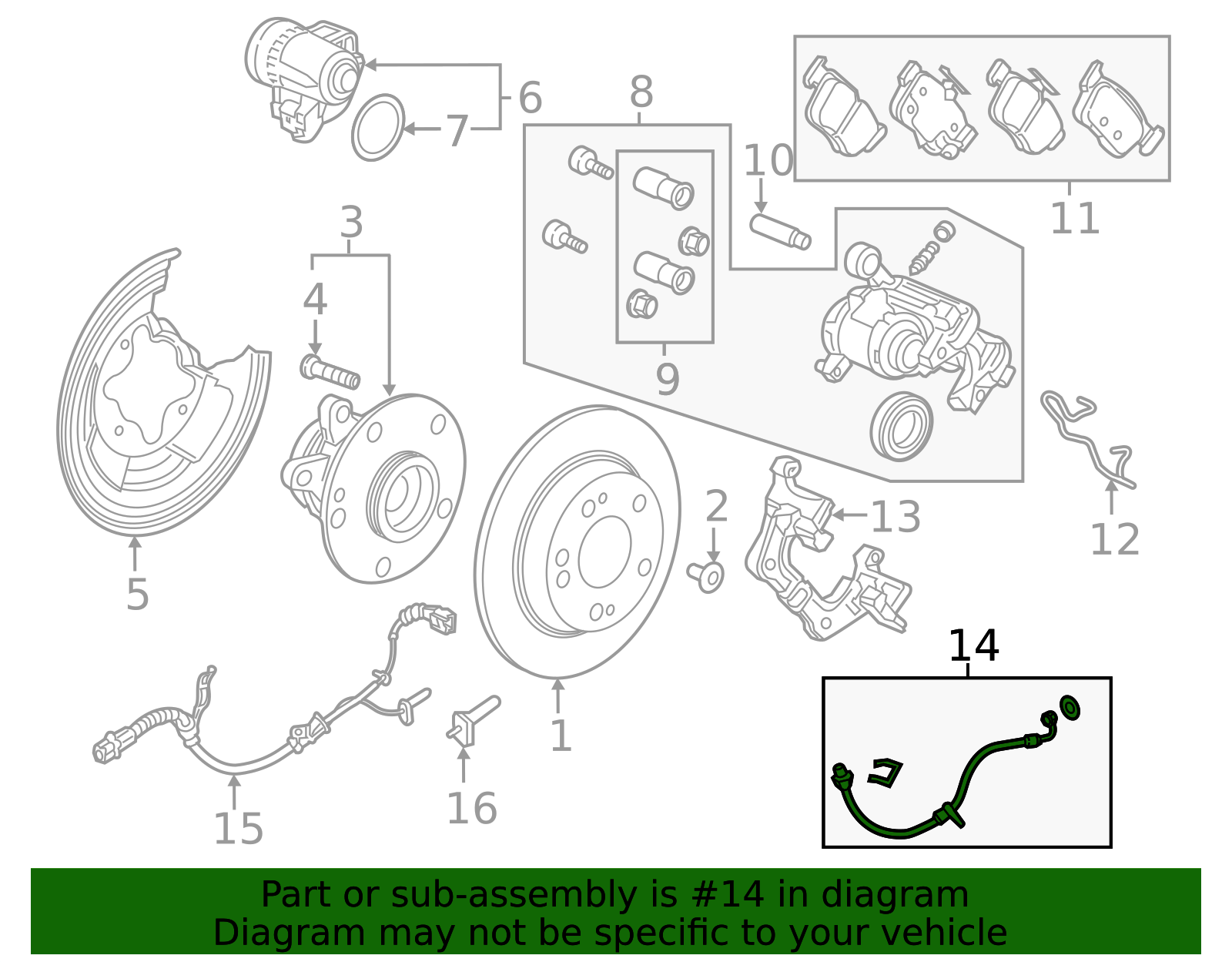 01466-TBF-A00 - Brake Hose 2017-2020 Honda Civic | Honda Parts Online