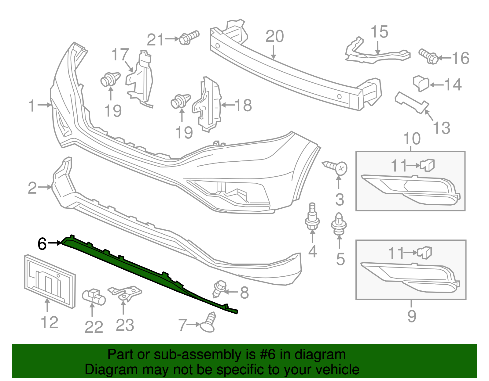 71110-T1W-A11 - Honda Valance 2015-2016 Honda CR-V | Performance Auto Parts