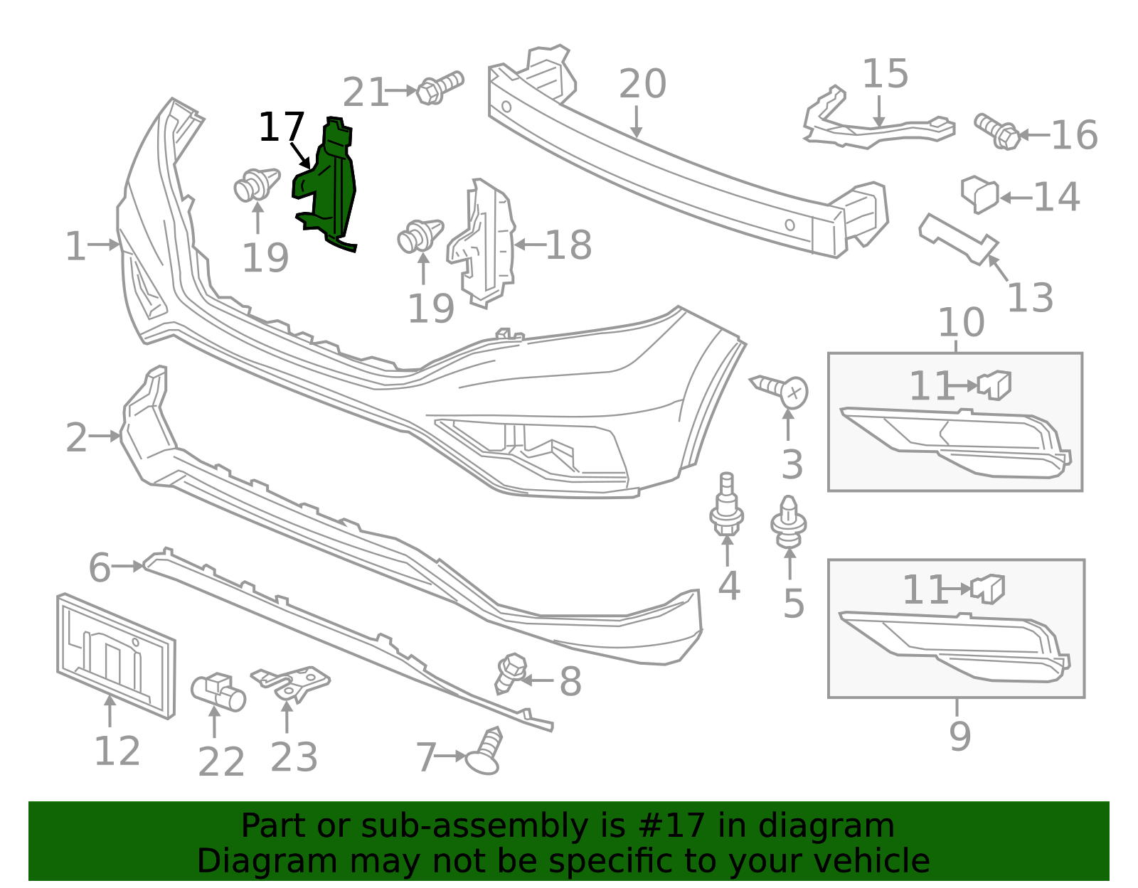 2015-2016 Honda CR-V Radiator Support Air Deflector 71106-T1W-A00ZA ...