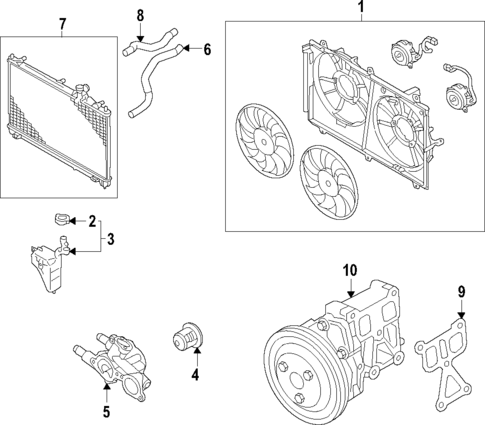 Cooling System for 2023 Mitsubishi Outlander PHEV | Mitsubishi Parts ...