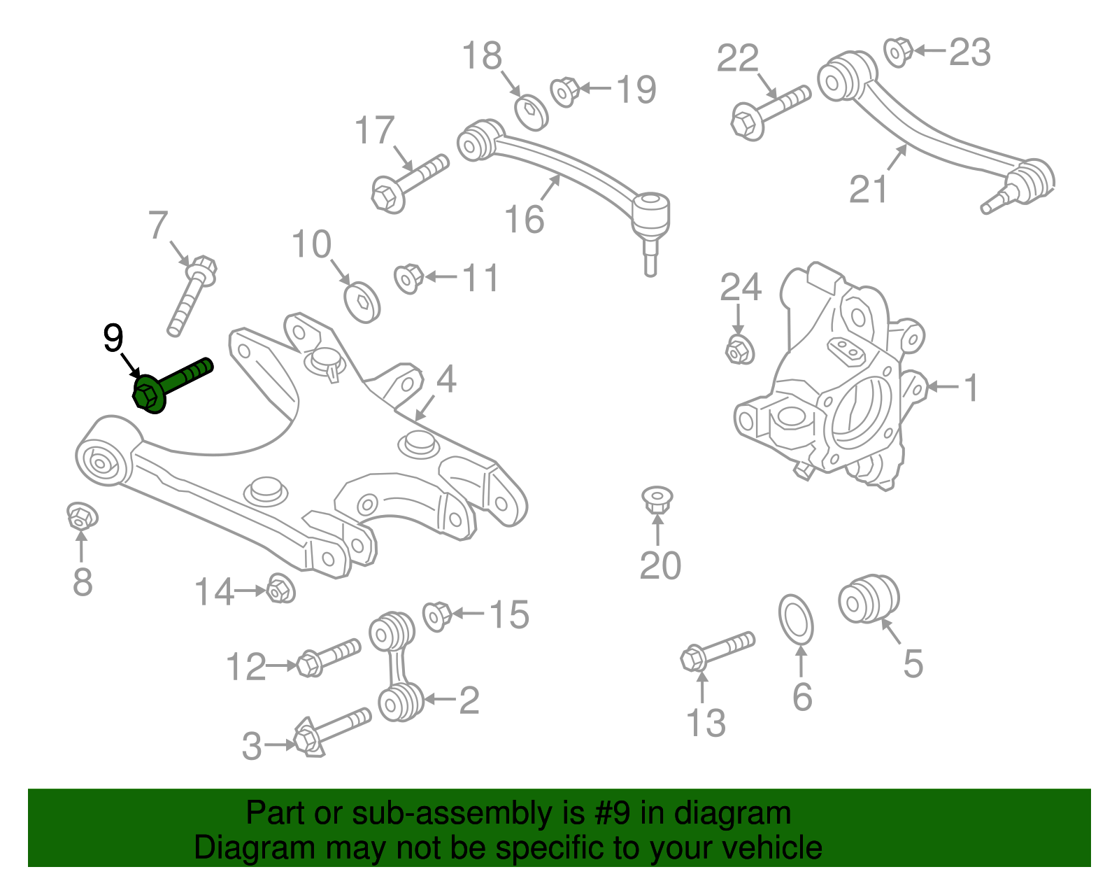 33302283616 - 2013-2025 BMW Upper Control Arm Adjust Bolt (33-30-2-283 ...