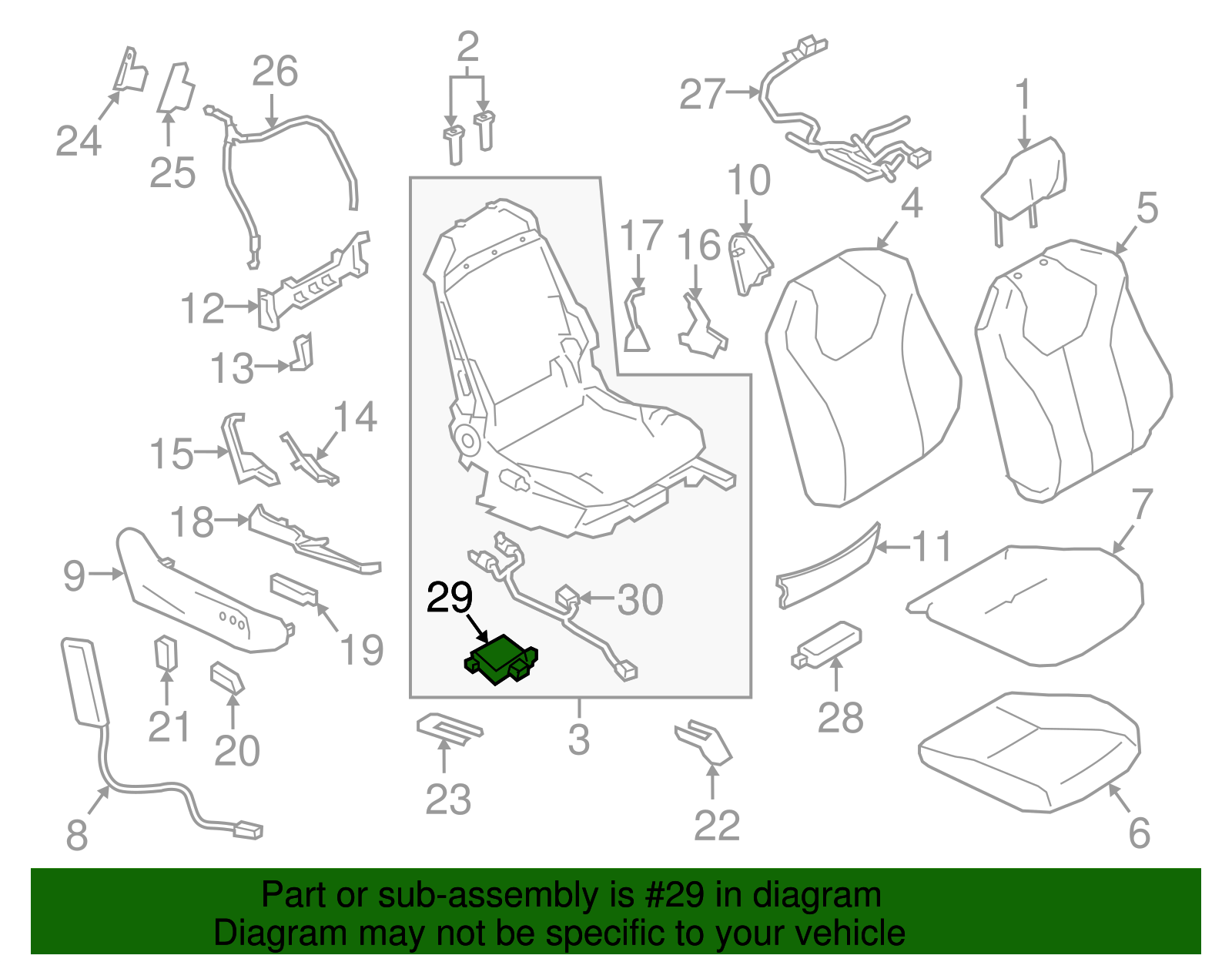 98856-5CA0A - Passenger Discriminating Sensor 2017-2020 Infiniti Q60 ...