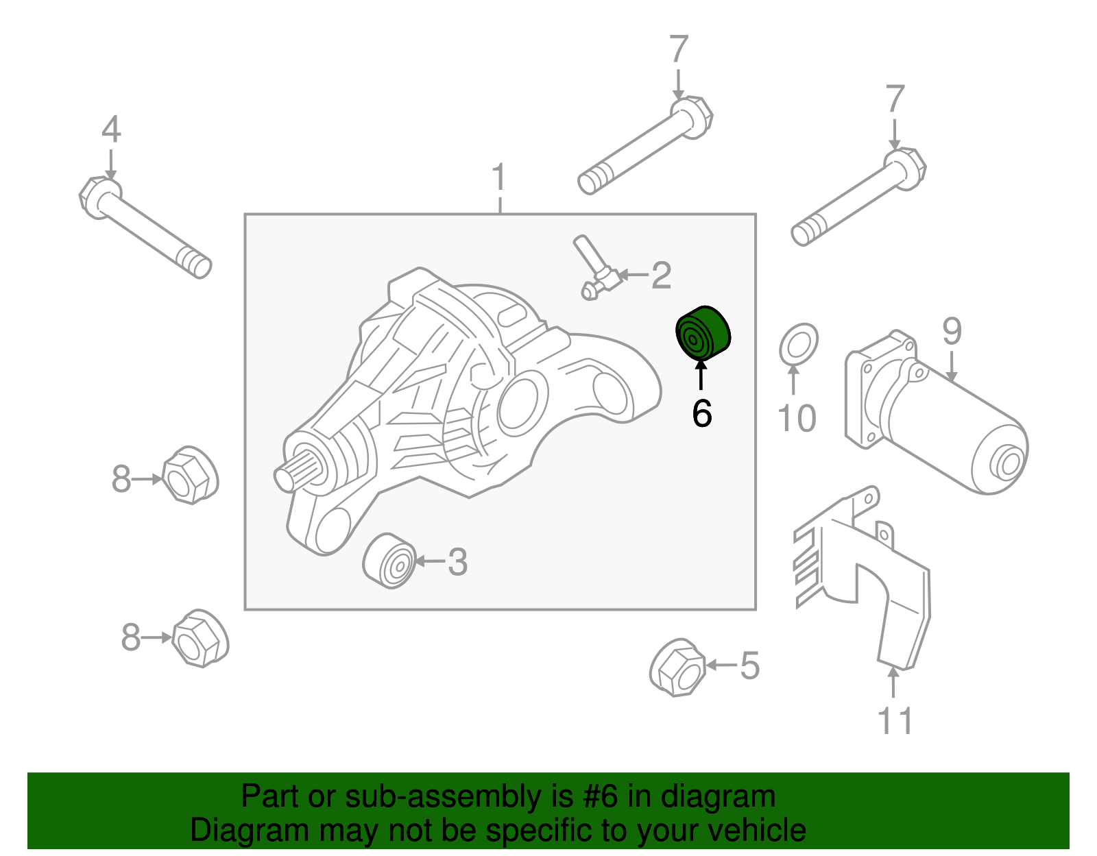 2011-2018 Porsche Cayenne Rear Mount 958-349-337-50 | OEM Parts Online