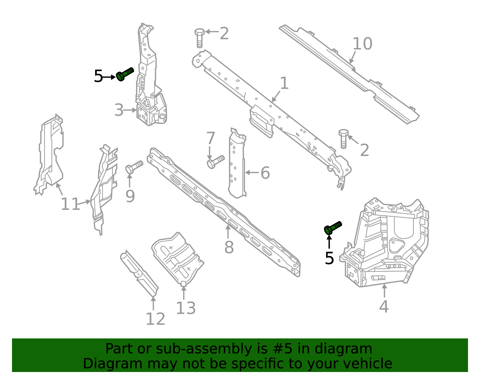 08146-6122H - Side Panel Bolt 2003-2025 Nissan | Official Nissan Parts ...