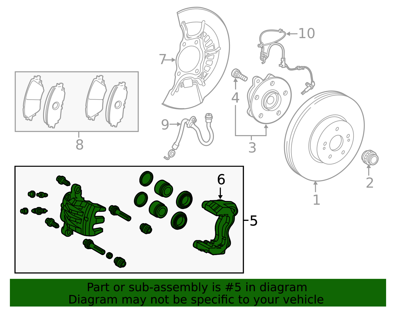 47750-33390 - Disc Brake Caliper 2020-2024 Toyota | Jim Hudson Toyota Parts