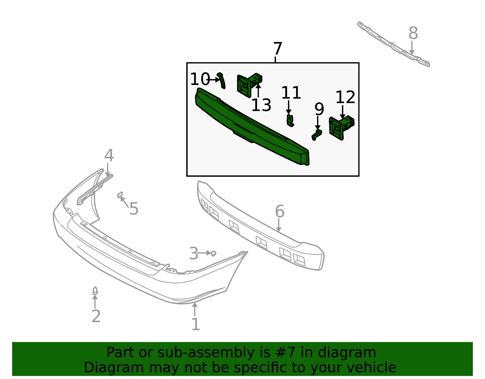 86630-3C010 - Reinforced Beam 2001-2006 Kia Optima | Kia.Parts Store