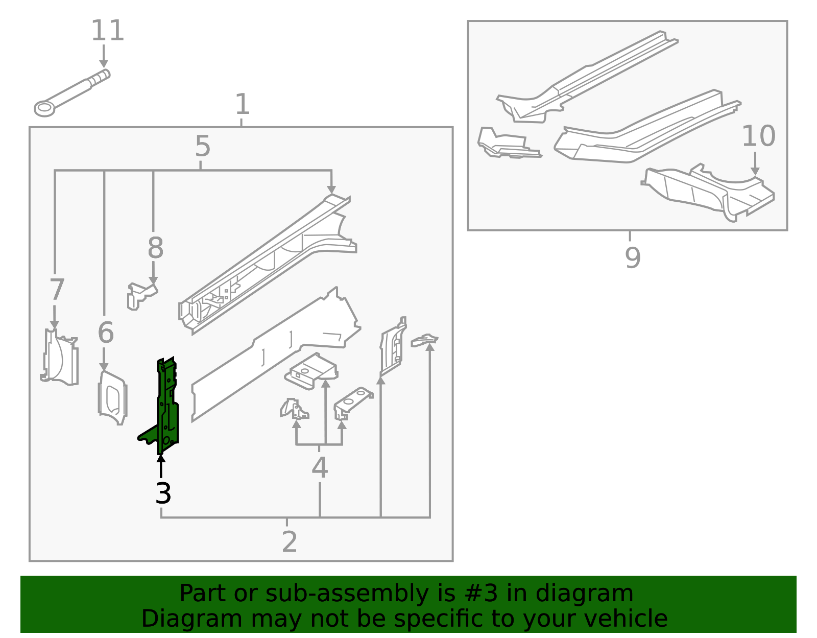 2019-2025 Subaru Forester Front Bracket 51619SJ0009P | Subaru Parts Guys