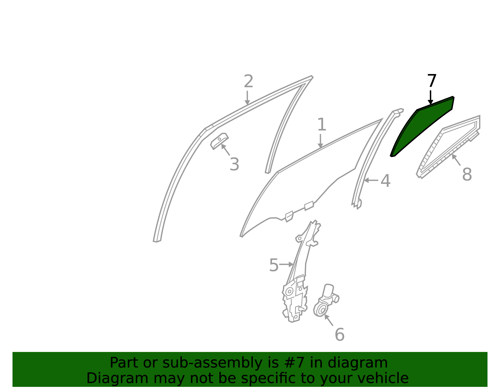 82263-6CA0A - Fixed Glass 2019-2025 Nissan Altima | Boro Nissan Parts