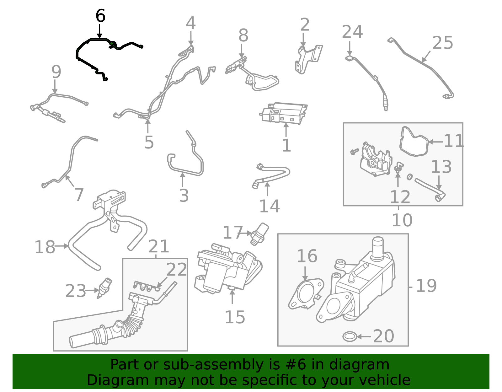 2020-2025 Ford | Front Hose | LX6Z-9D289-SM | Walls' Ford Parts