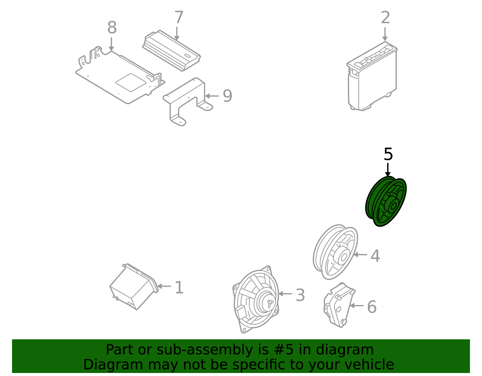 1KM-035-454-C - High-Quality Rear Door/Quarter Panel Speaker for ...