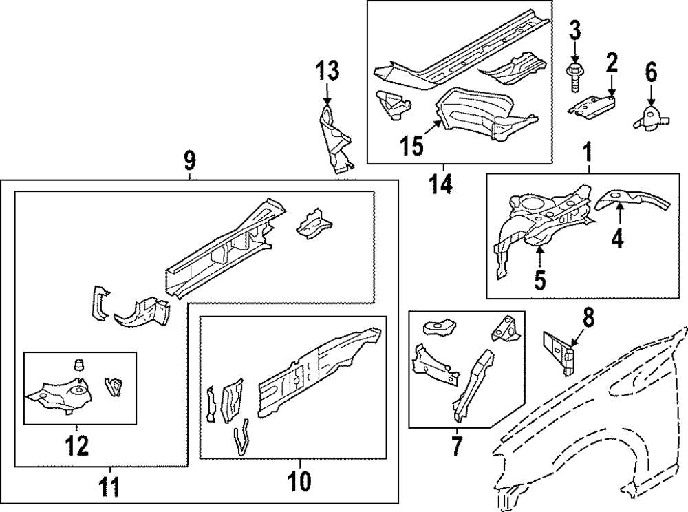 2022-2024 Subaru BRZ Apron Panel 51649CC0109P | Subaru Parts Guys