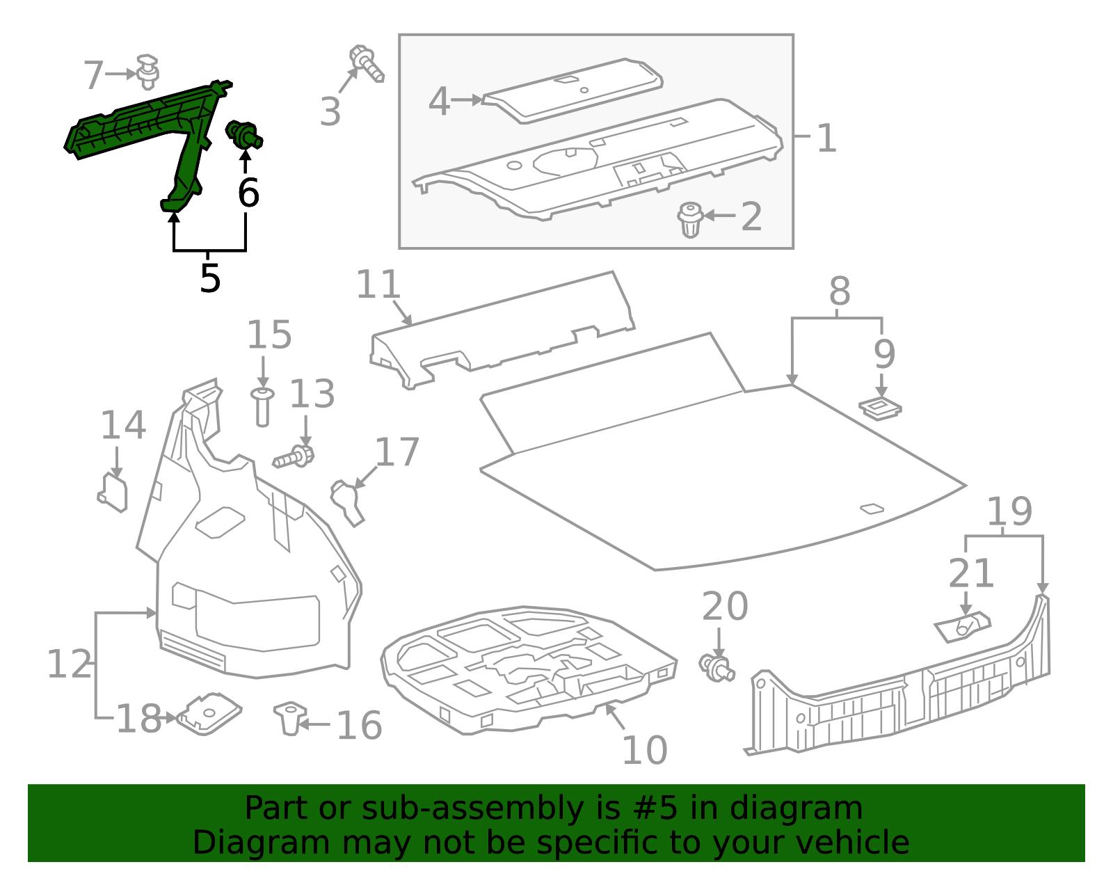 Genuine Toyota Partition Panel part# 64272-06050-C0 for 2018-2025 ...