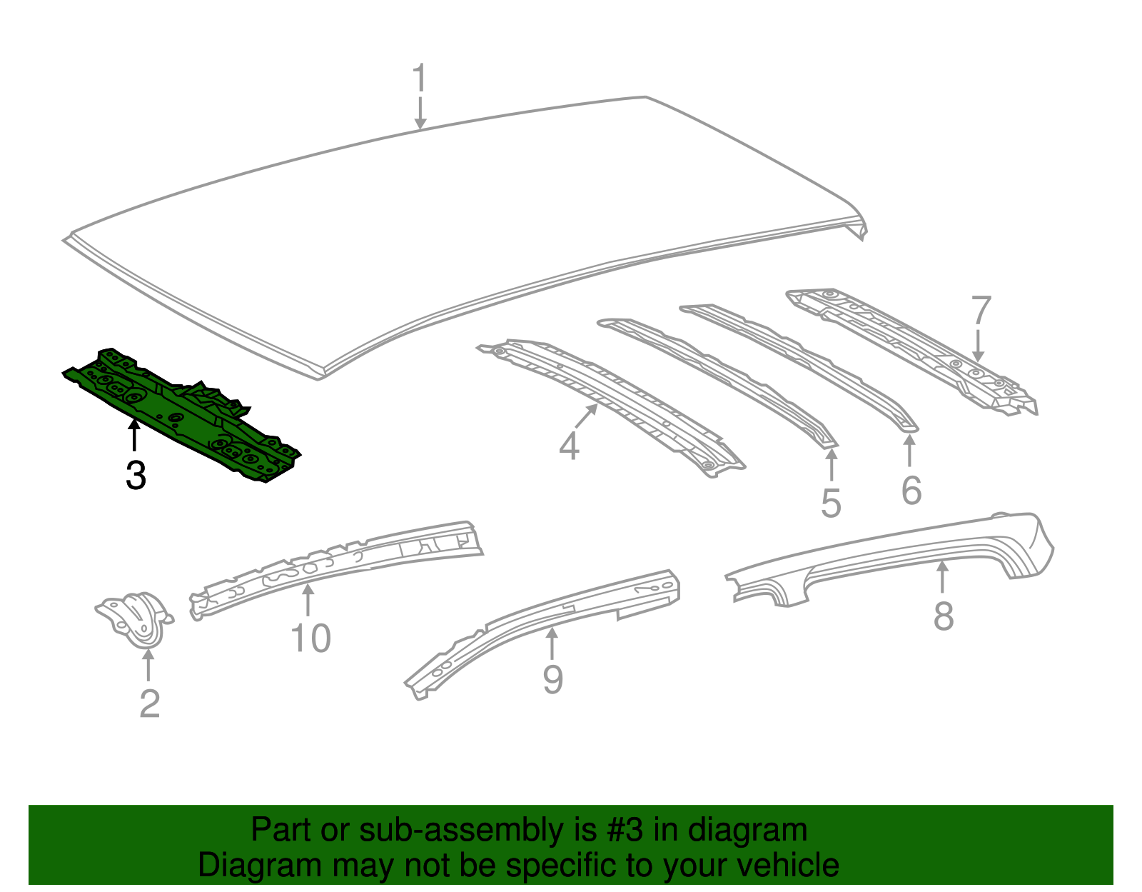 2016-2018 Toyota Yaris Windshield Header 63102-0D230 | Toyota Parts Center