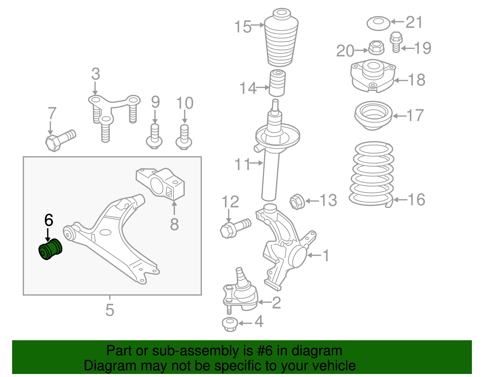1K0-407-182 - Lower Control Arm Bushing 2006-2018 Audi | Audi OEM Parts Guy