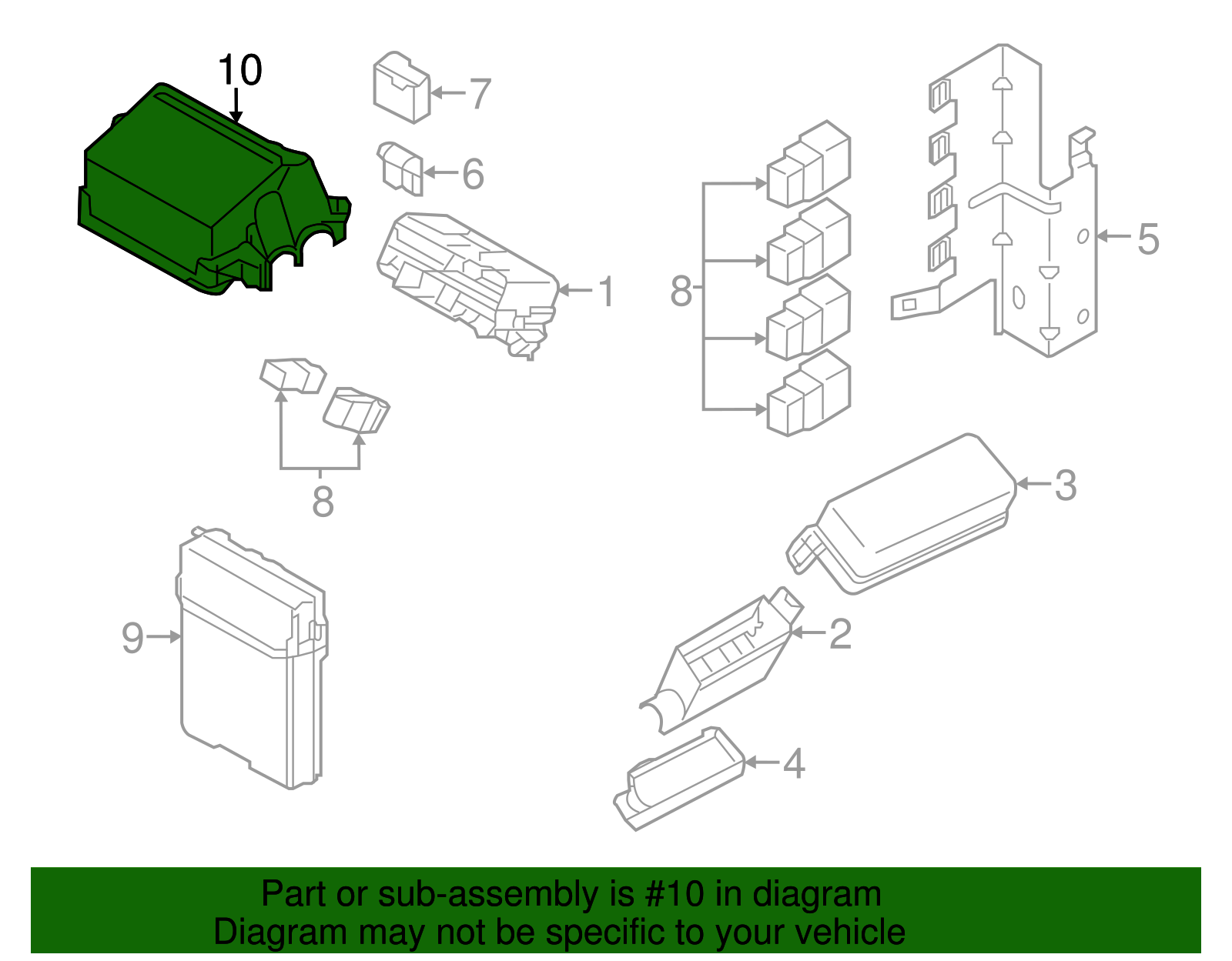 2015-2019 Nissan Fuse Box Cover 284B8-1HA0B | Bill Kay Nissan Parts
