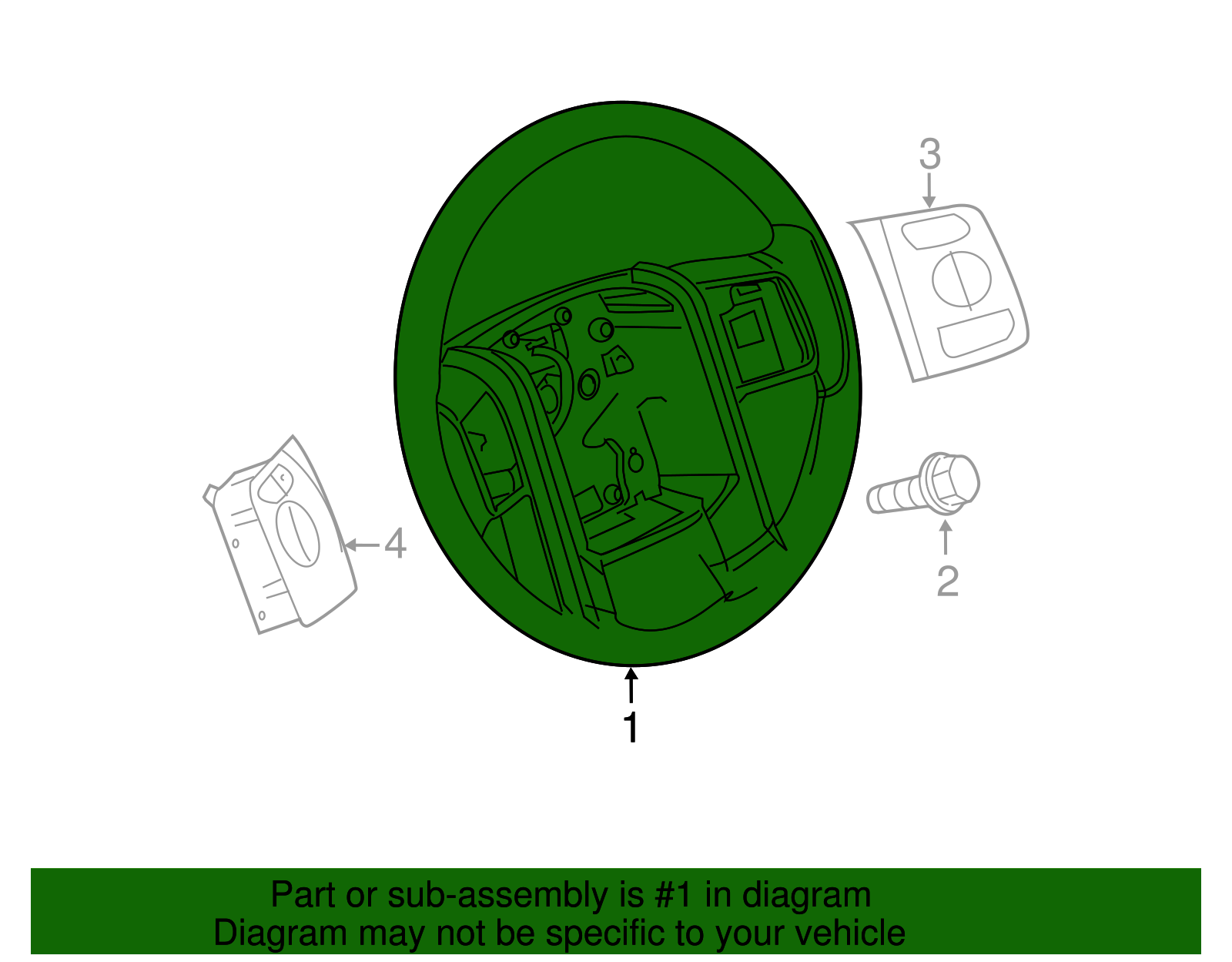 AL3Z-3600-CA - Steering Wheel 2010 Ford F-150 | Big 3 Auto Parts