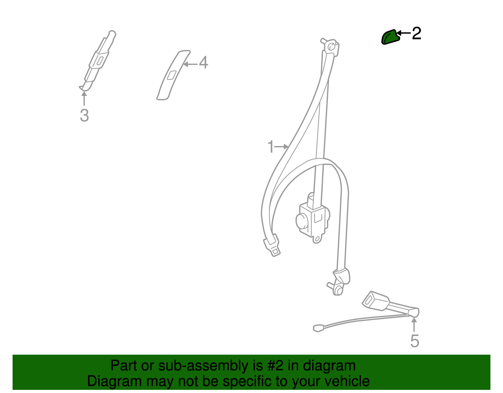 Genuine Toyota Belt & Retractor Cap part# 73178-07020-C0 for 1995-2004 ...