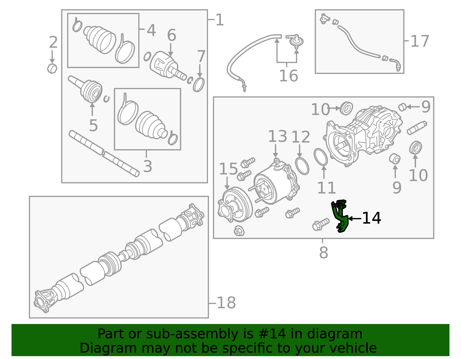 2013-2020 Nissan Pathfinder Awd Coupling Unit Bracket 21666-3JA0A | My ...